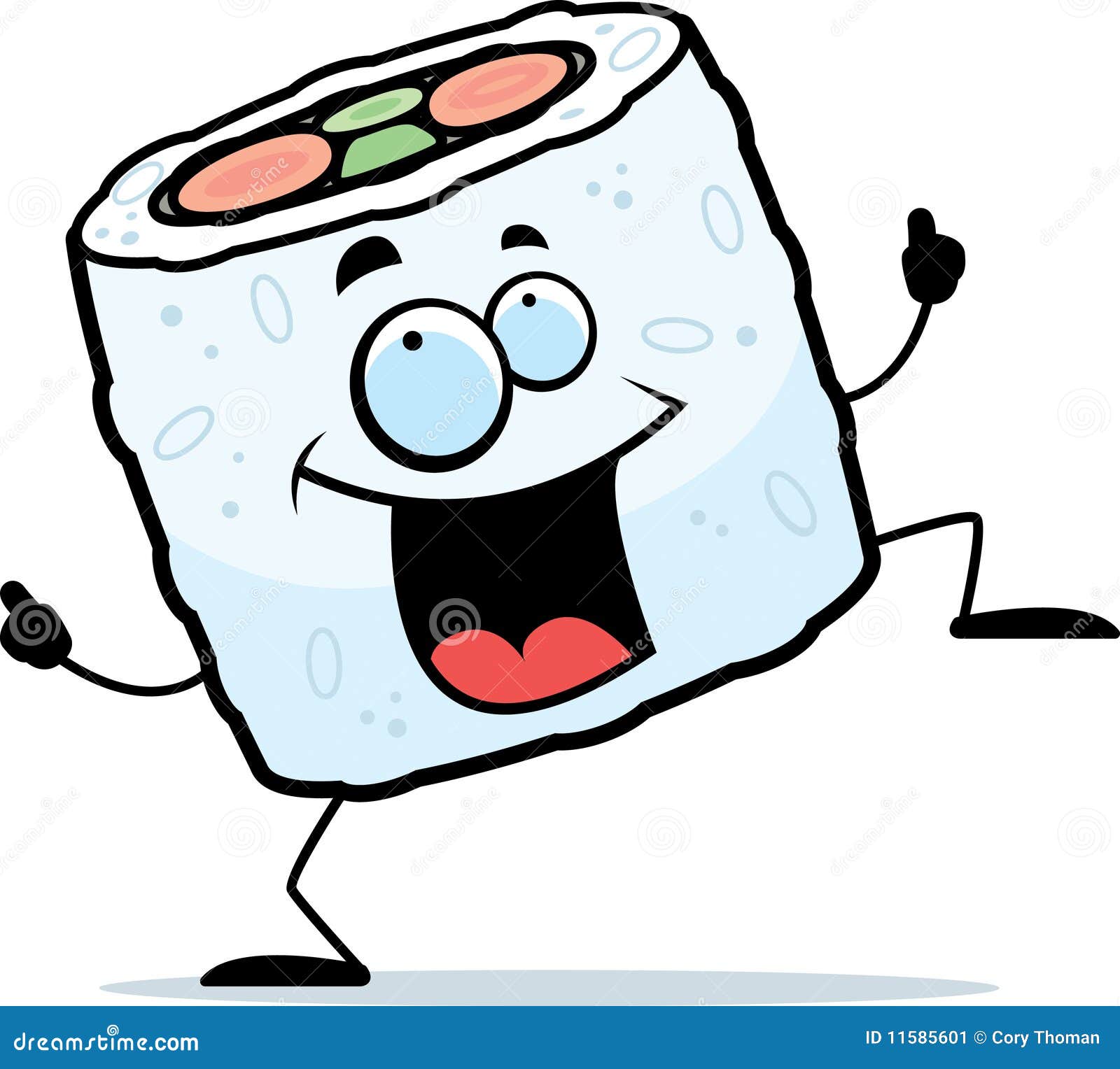 Sushi Dancing stock vector. Illustration of celebrating - 11585601