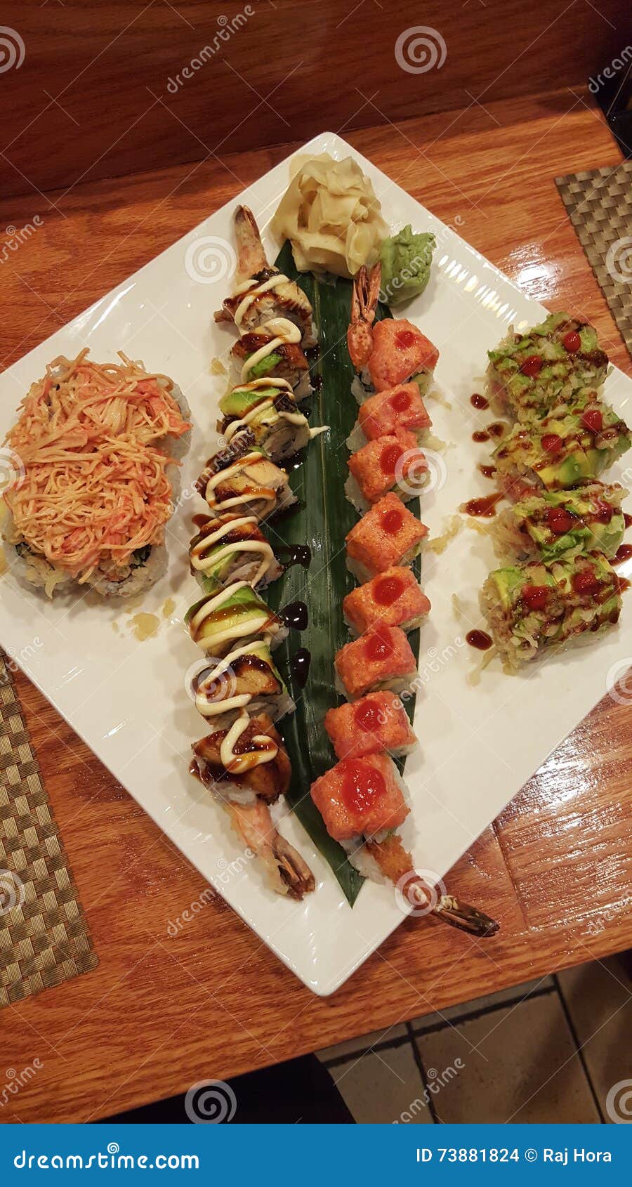 A Sushi Delight stock photo. Image of sushi, roll, delight - 73881824