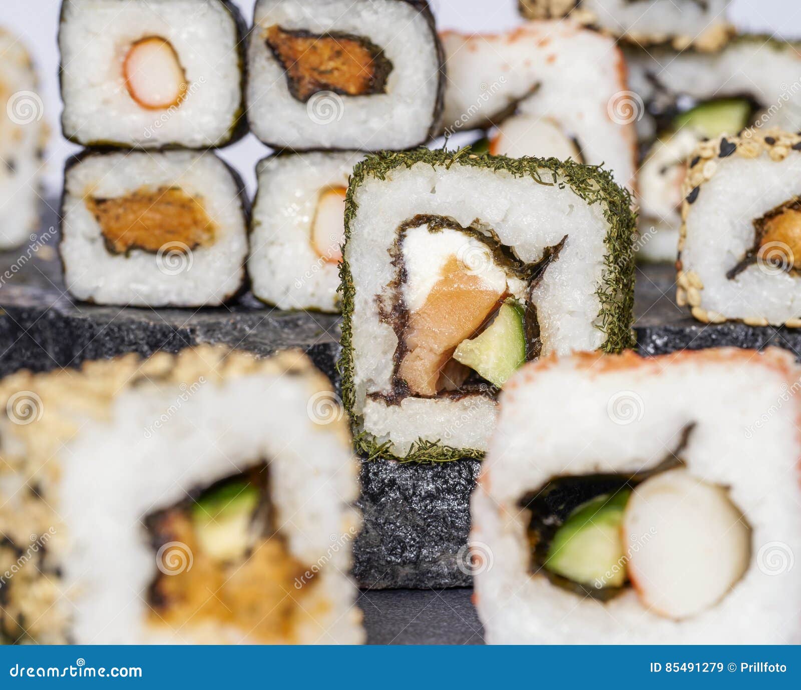 Sushi dish variation stock image. Image of rice, asia - 85491279