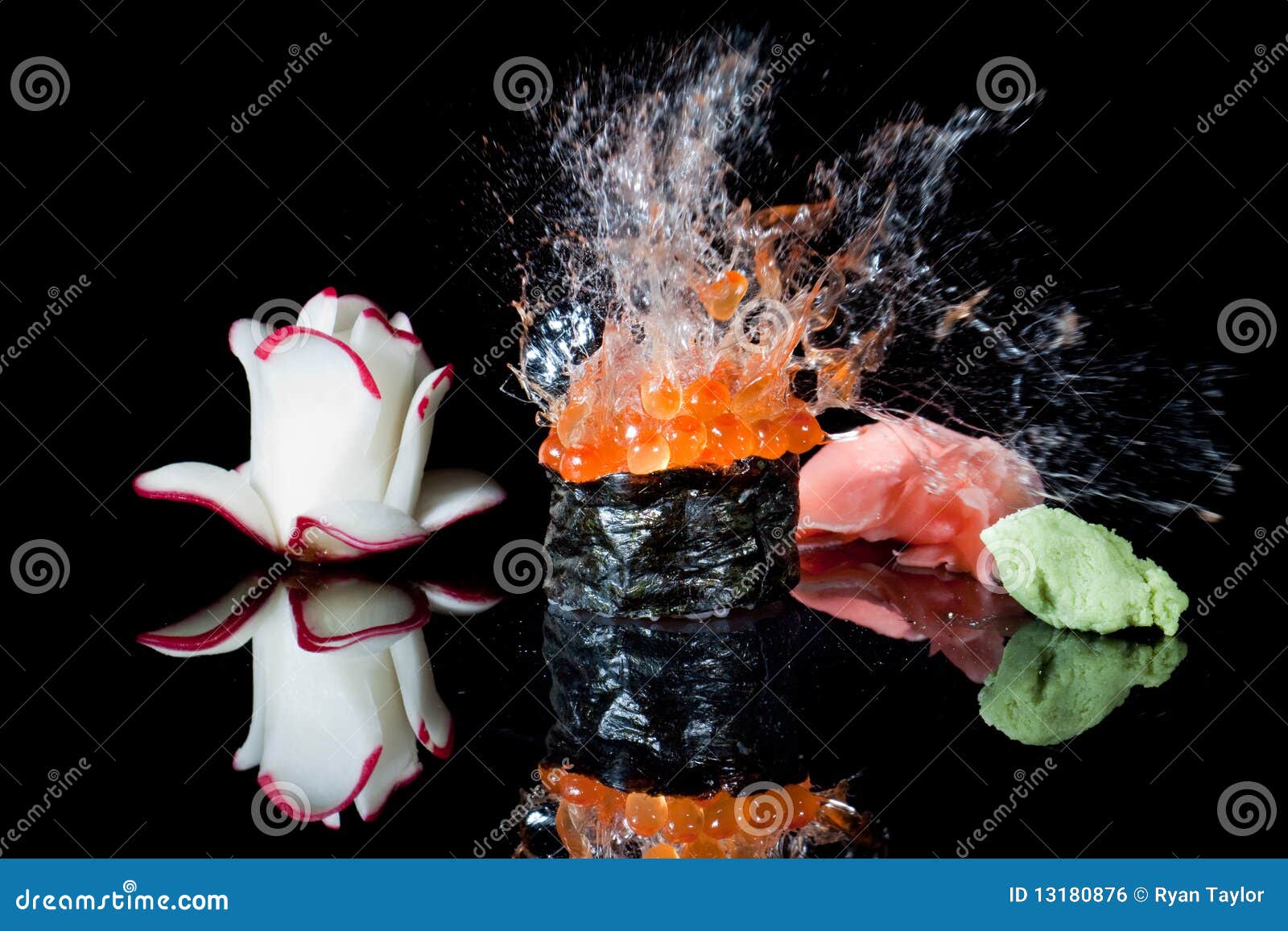 Sushi Explosion stock photo. Image of ginger, exploding - 13180876