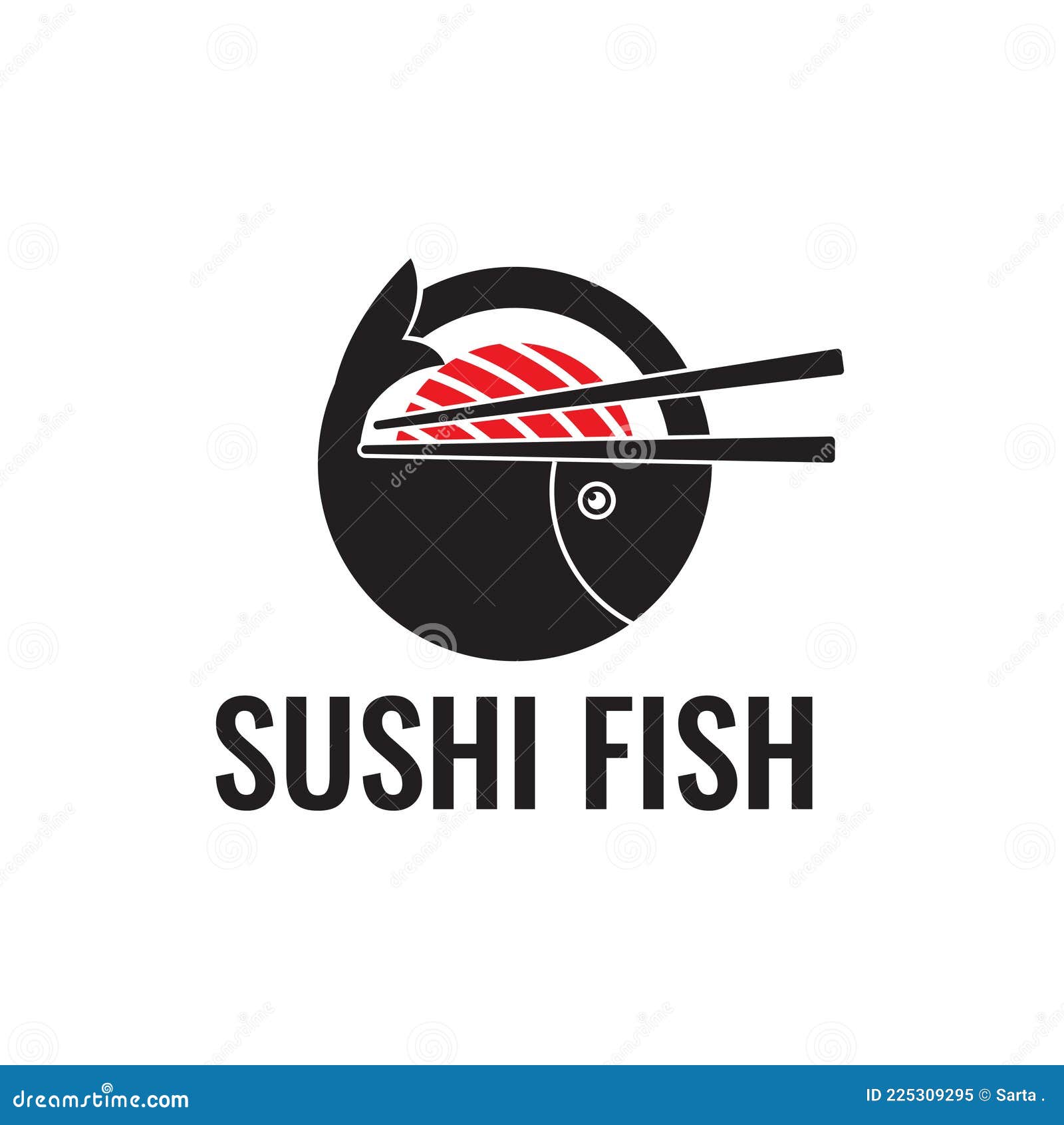 Sushi Fish Logo Vector Template Stock Vector - Illustration of cuisine ...