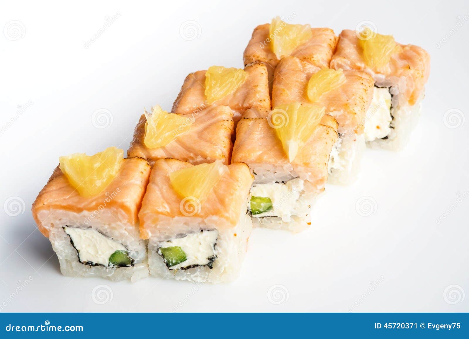 Sushi gebratene Ananas stockbild. Bild von tief, frisch - 45720371