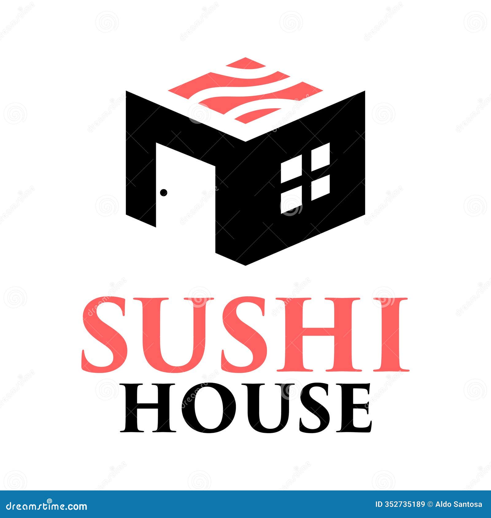 Sushi House For The Sushi Restaurant Logo. Vector Illustration ...