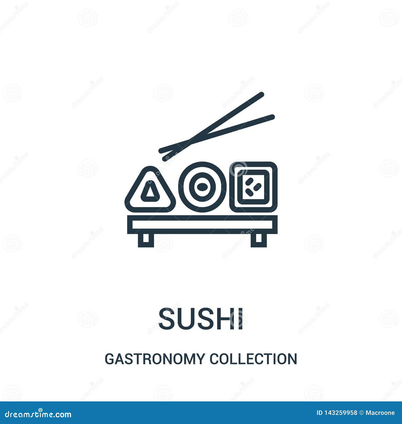 Sushi Icon Vector from Gastronomy Collection Collection. Thin Line ...