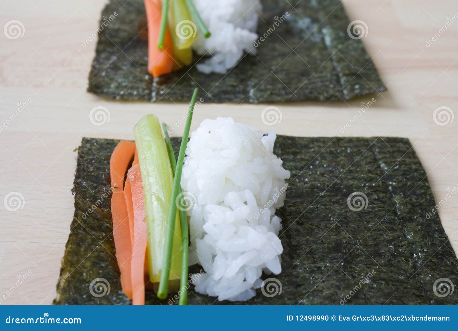 Sushi Ingredients stock photo. Image of studio, horizontal - 12498990
