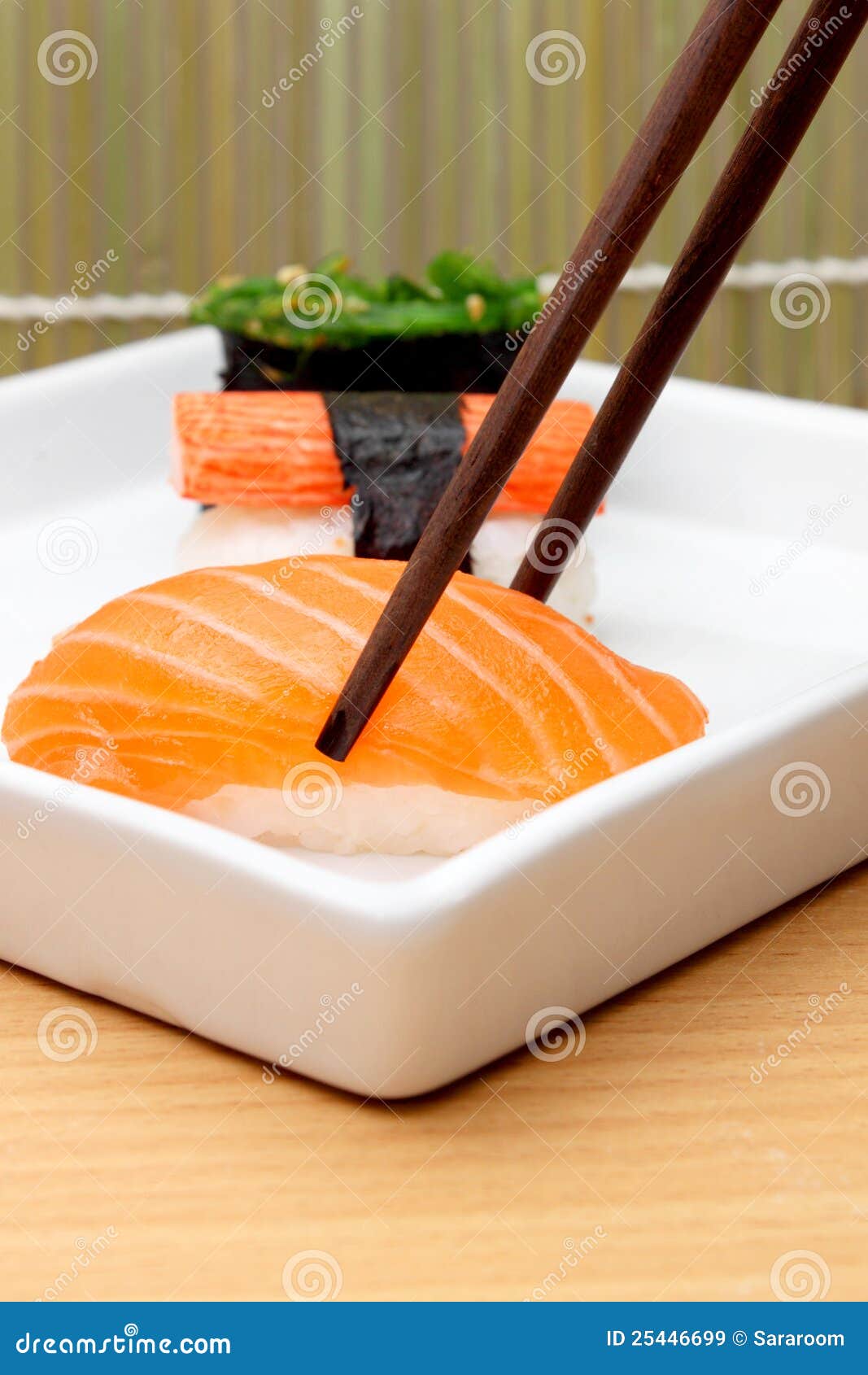 Sushi In A Japan Restaurant. Traditional Kaitenzushi Japanese Food ...