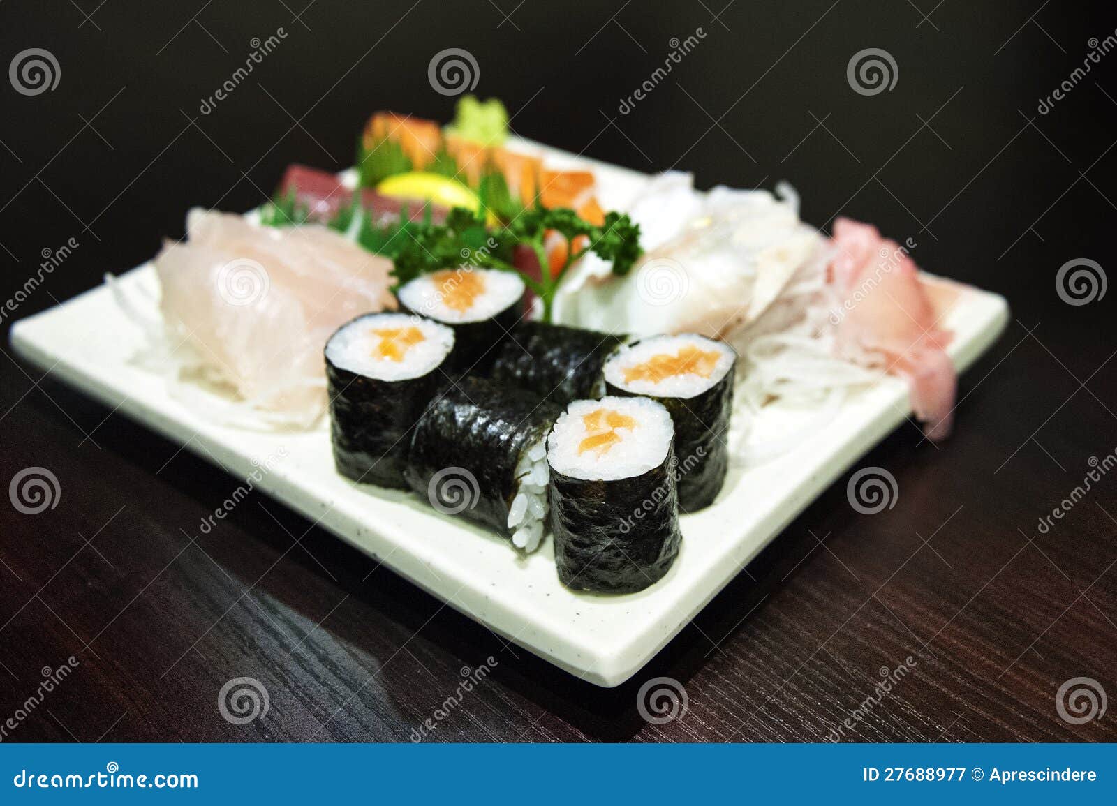 Sushi - Japanese seafood stock image. Image of closeup - 27688977