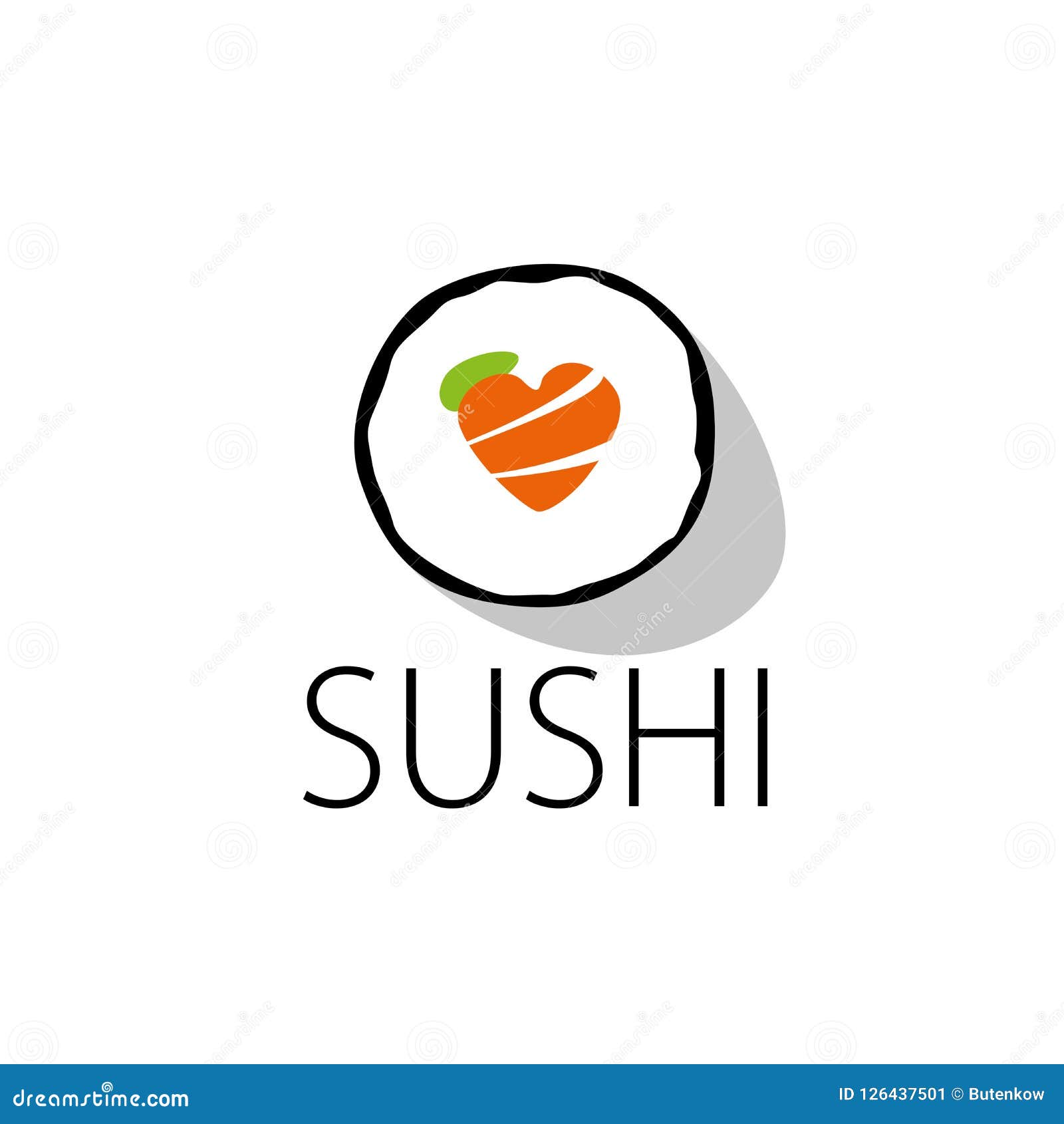 Vector sushi logo stock vector. Illustration of meal - 126437501
