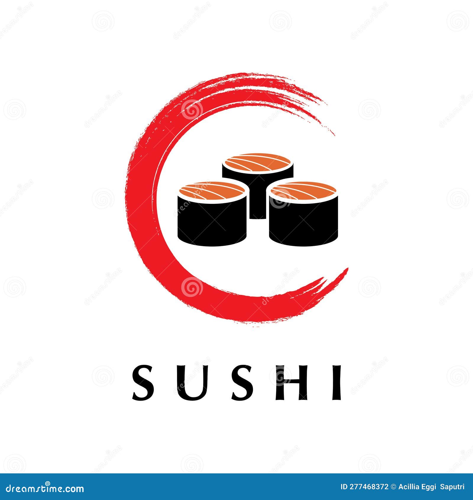 Sushi logo vector stock vector. Illustration of circle - 277468372