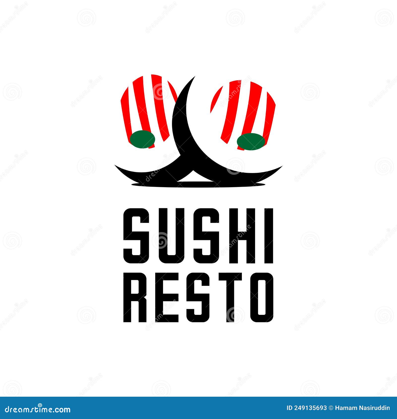 Sushi logos stock vector. Illustration of isolated, traditional - 249135693