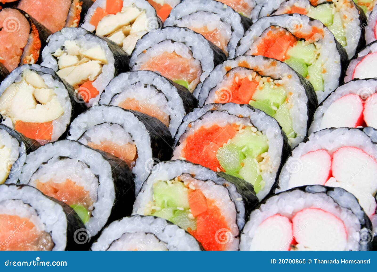 Sushi Looks Yummy are Arranged Stock Image - Image of ferment, circle ...