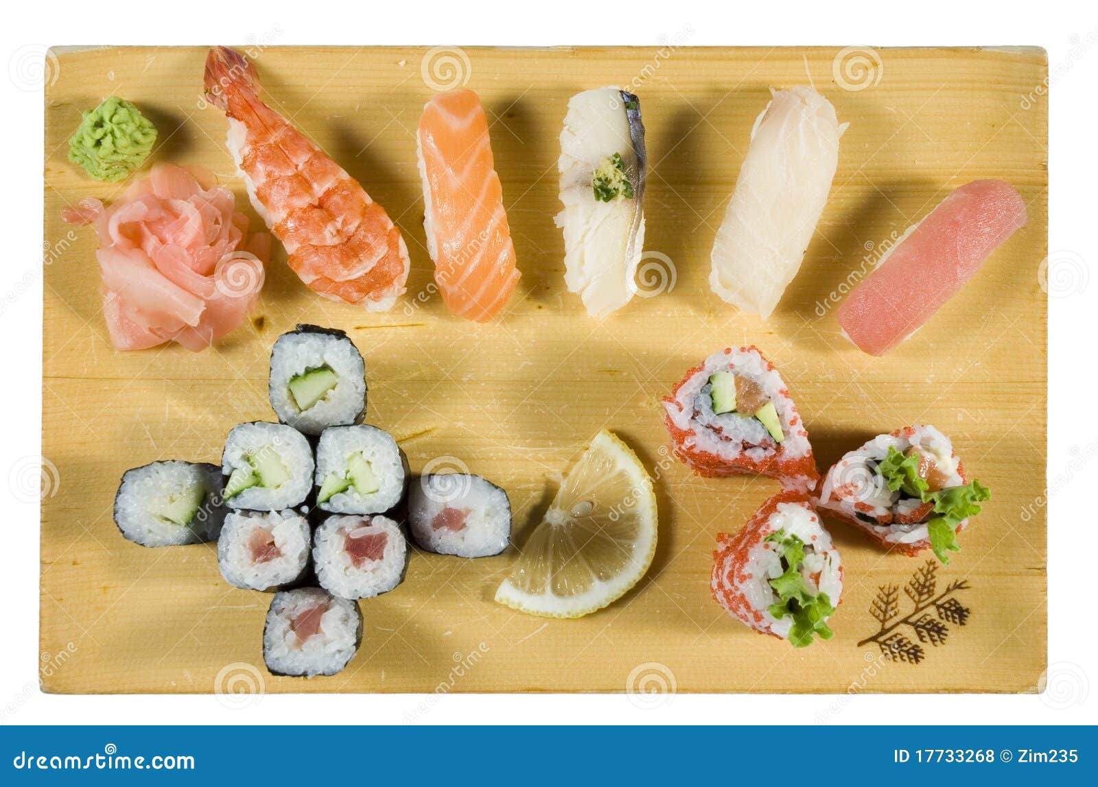 Sushi and Maki Sushi Combination Stock Photo - Image of rice, maki ...