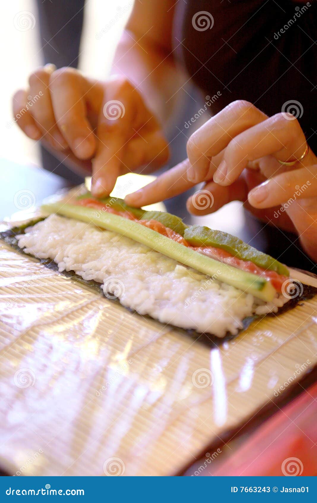 Sushi Making Process Stock Photo | CartoonDealer.com #7663248