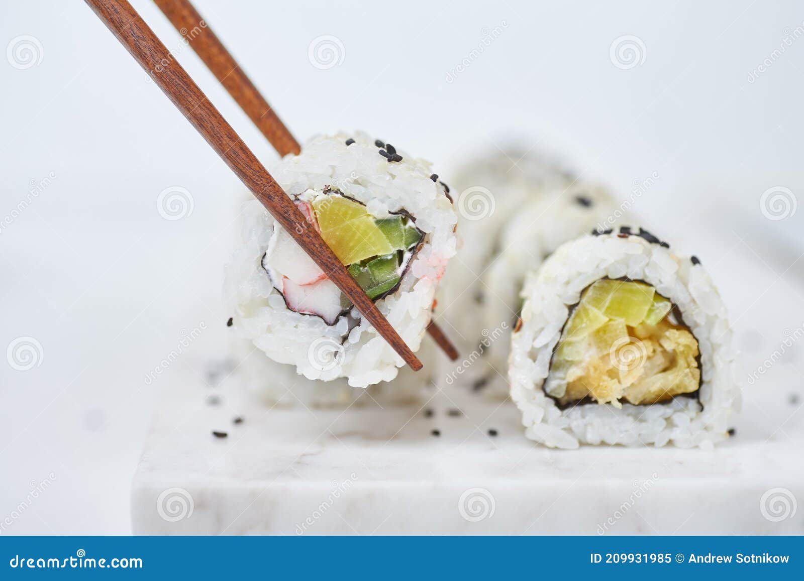 Sushi on marble board stock image. Image of japanese - 209931985