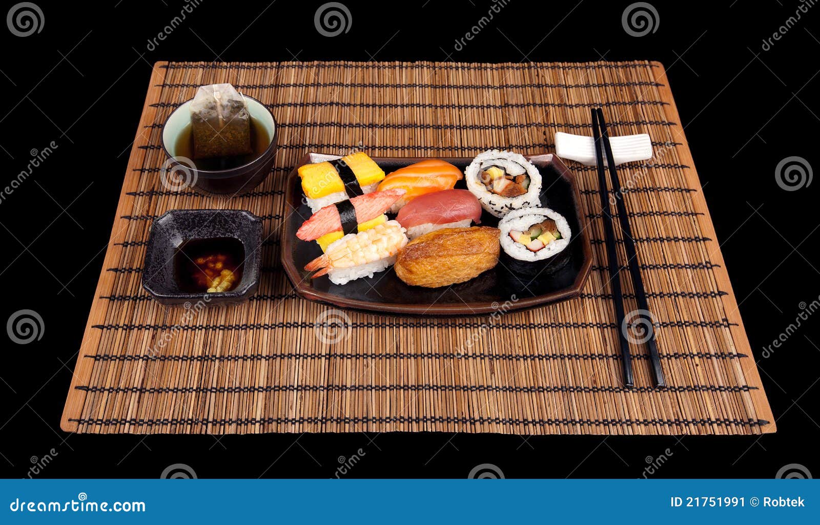 Sushi Meal for One stock image. Image of chopsticks, pieces - 21751991