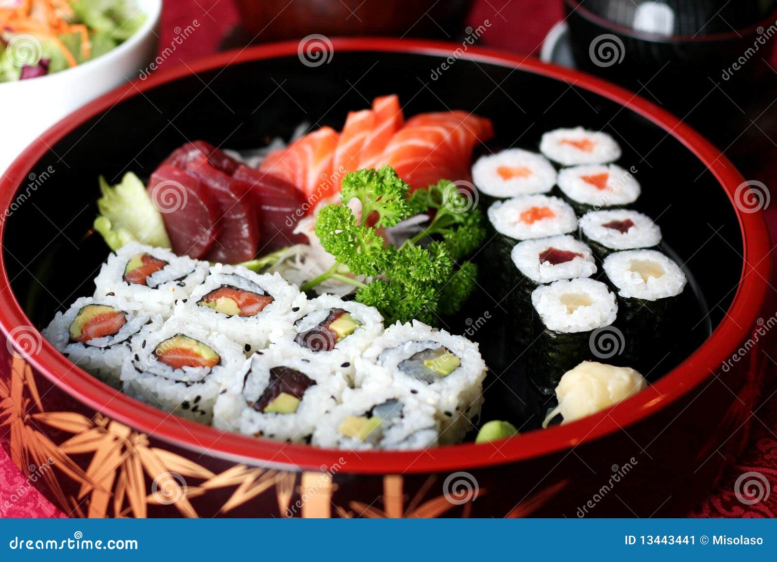 Sushi mix stock image. Image of sushi, makisushi, bowl - 13443441