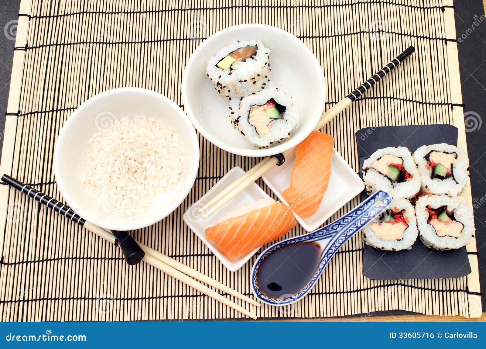 Sushi mix stock photo. Image of meal, rice, asia, food - 33605716