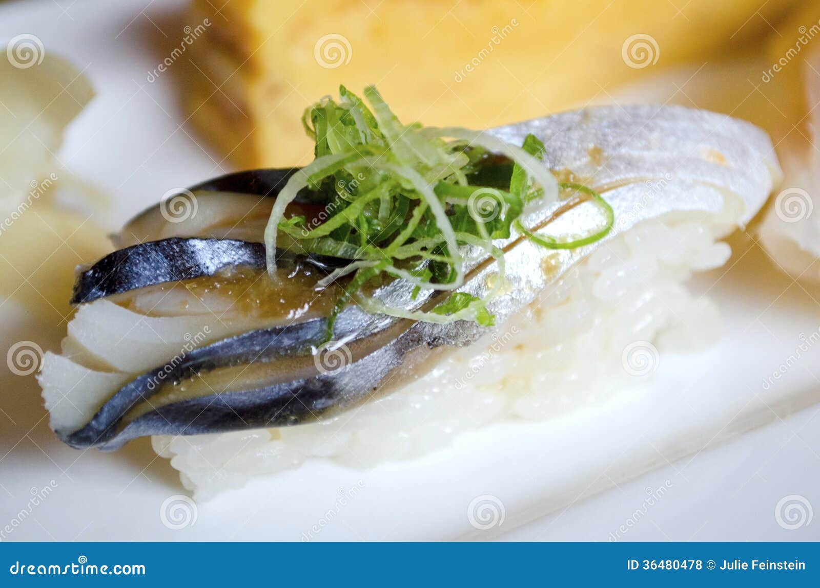 Sushi stock photo. Image of fish, saba, scallion, sushi - 36480478