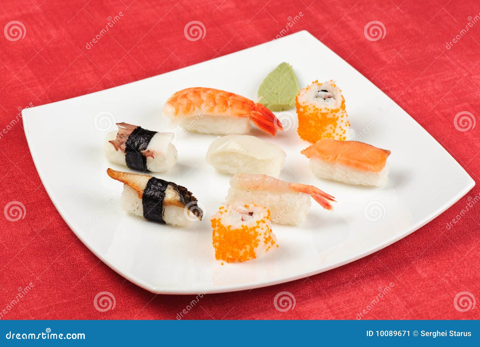 Sushi plate stock image. Image of orient, delicious, japanese - 10089671