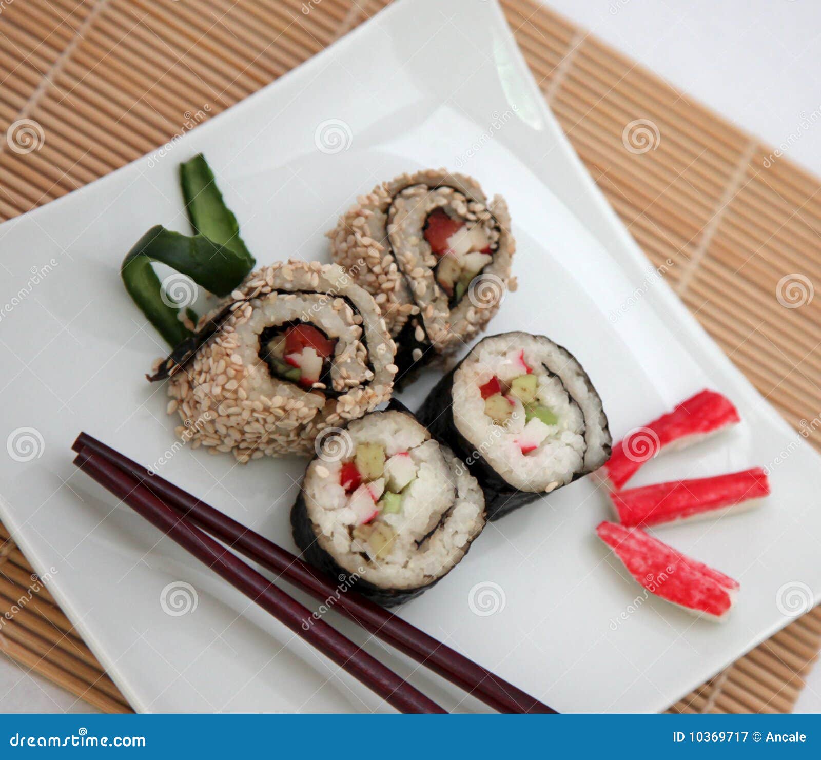 Sushi plate stock image. Image of dinner, light, delicious - 10369717