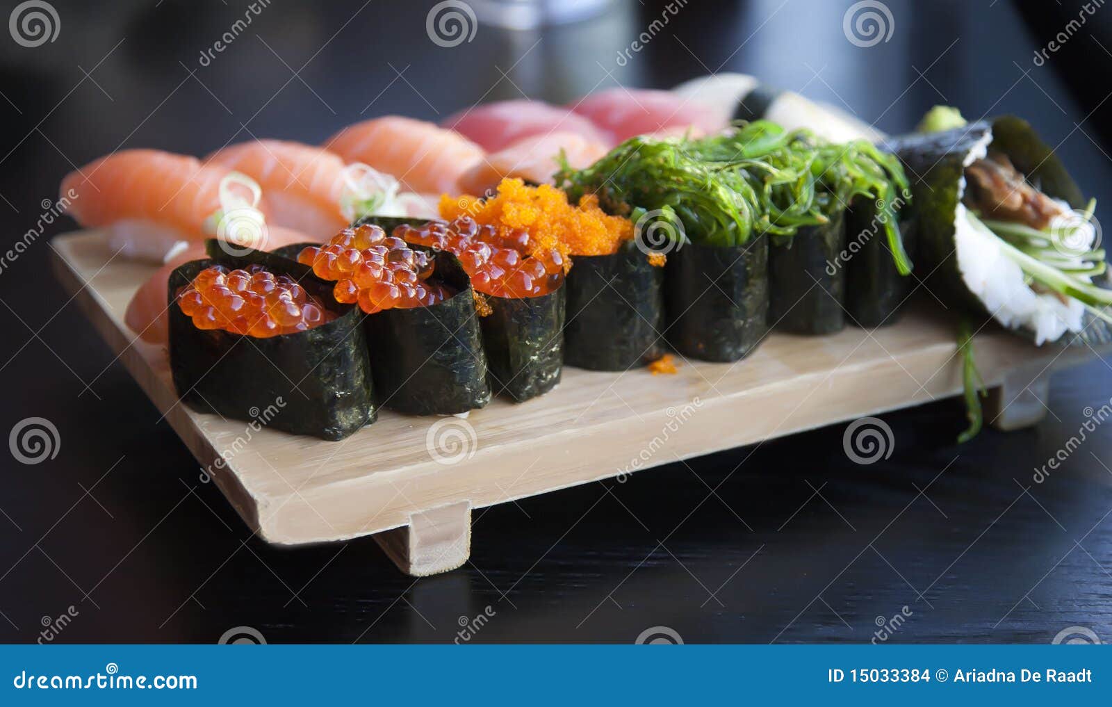 Sushi plate stock photo. Image of japanese, isolated - 15033384