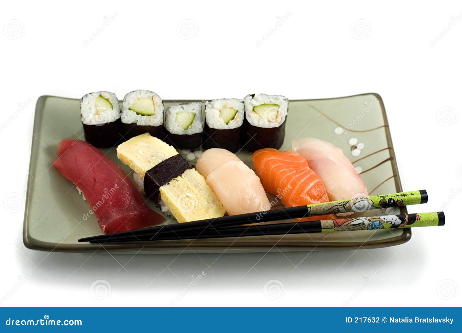 Sushi plate stock photo. Image of cuisine, fish, sushi - 217632