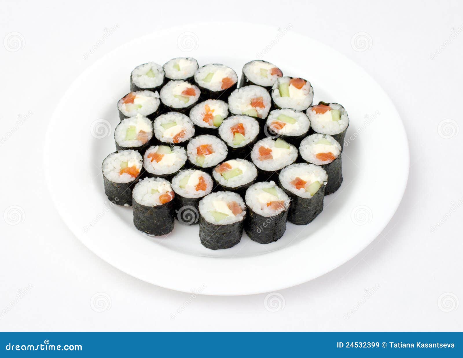Sushi on a plate stock image. Image of cooked, appetizing - 24532399