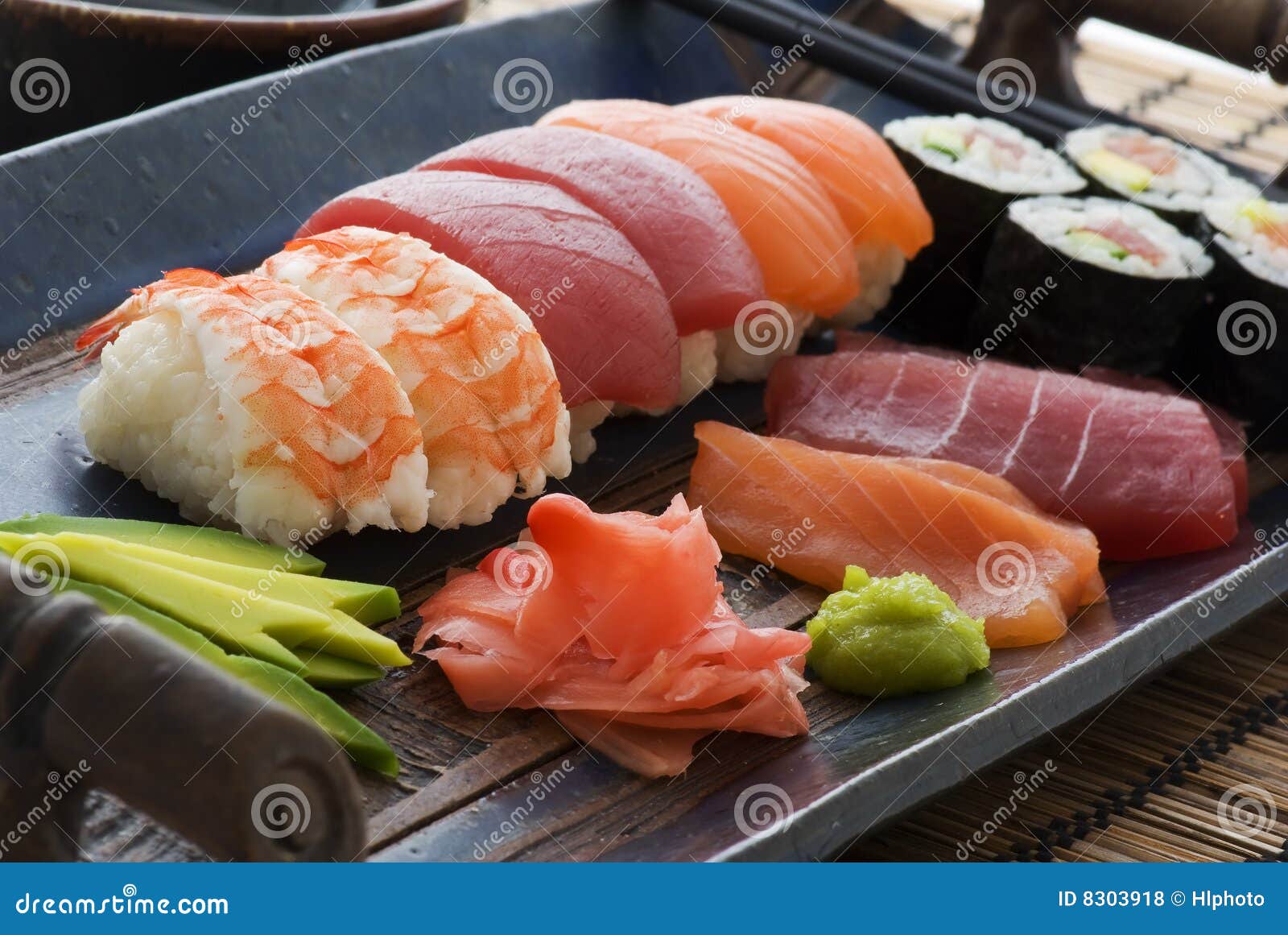 Sushi Plate stock photo. Image of nigiri, japanese, crisp - 8303918