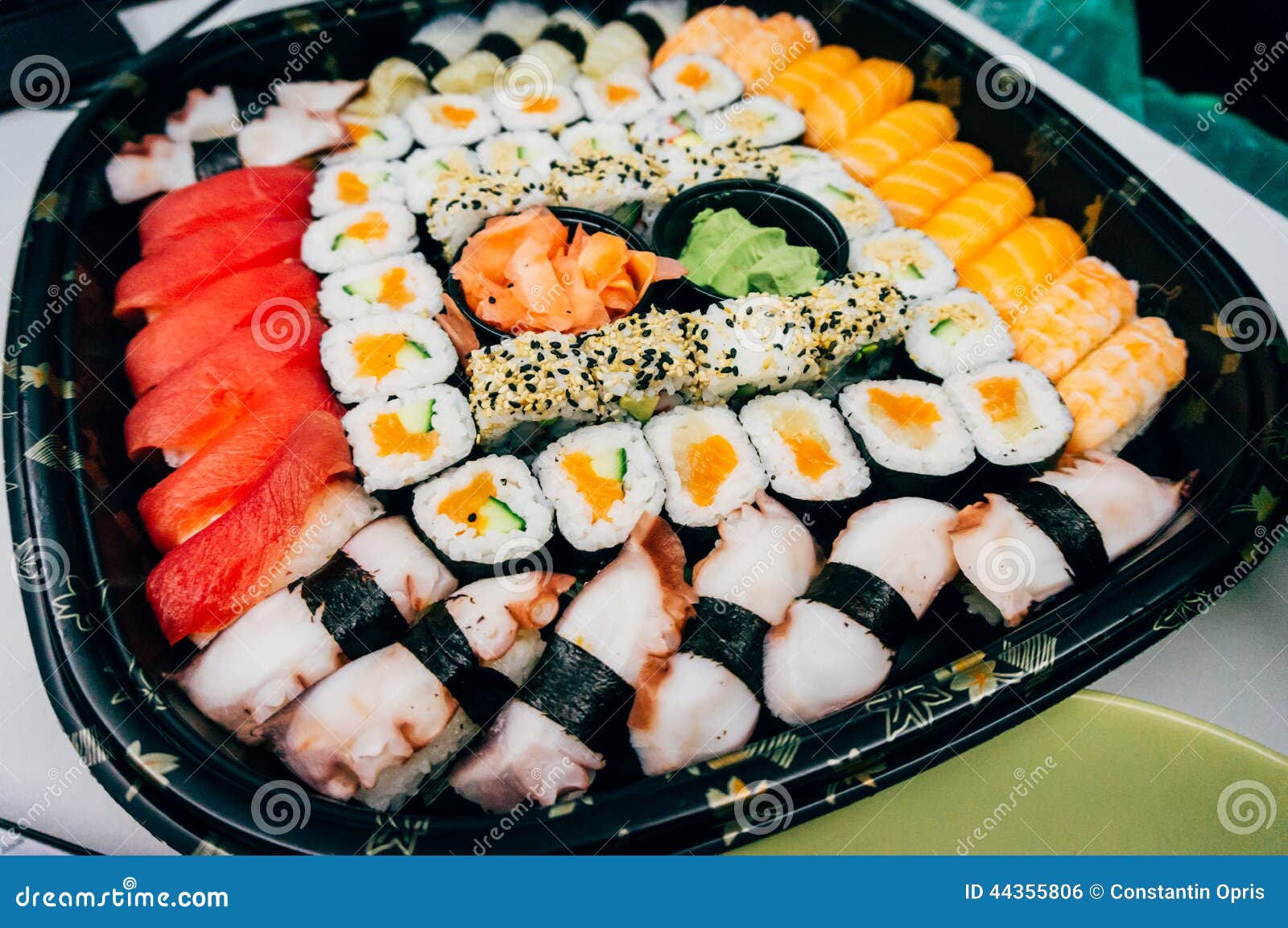 Sushi plate stock photo. Image of food, fresh, cuisine - 44355806