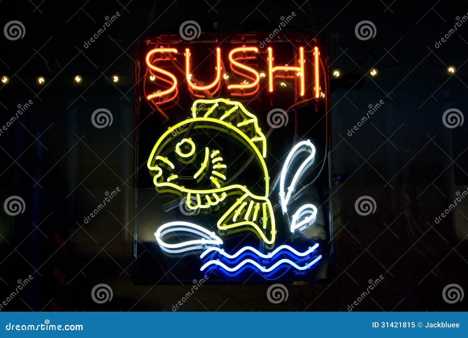 Sushi restaurant sign stock image. Image of outdoor, dark - 31421815