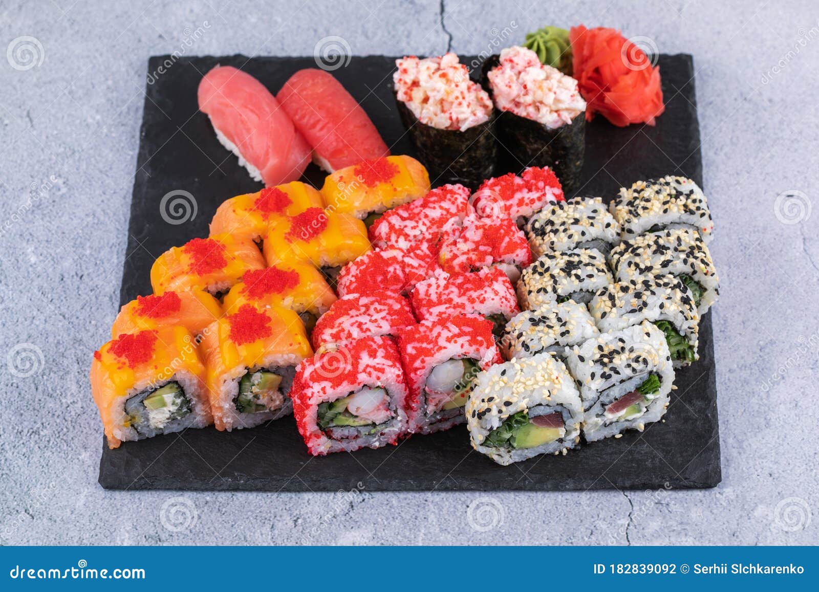 Sushi Rice from a Japanese Restaurant Stock Photo - Image of dinner ...