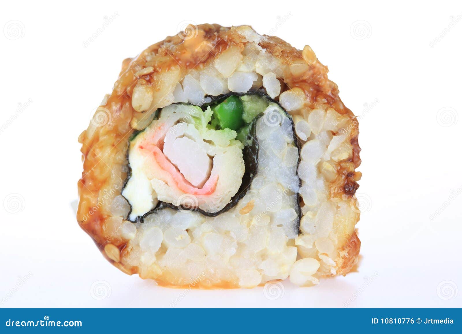 Sushi Roll stock photo. Image of single, closeup, delicacy - 10810776