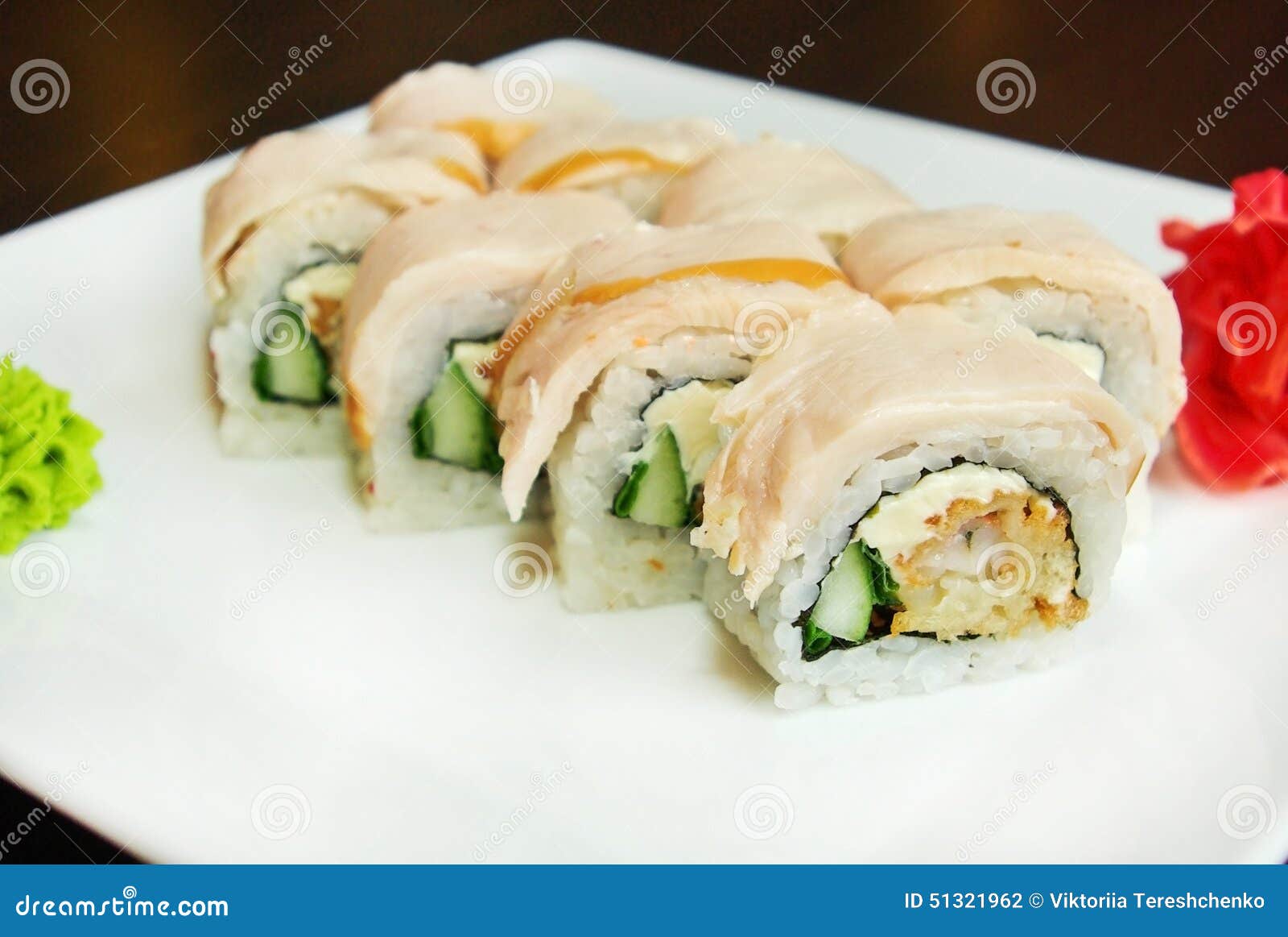 Sushi roll avocado and eel stock photo. Image of rice - 51321962