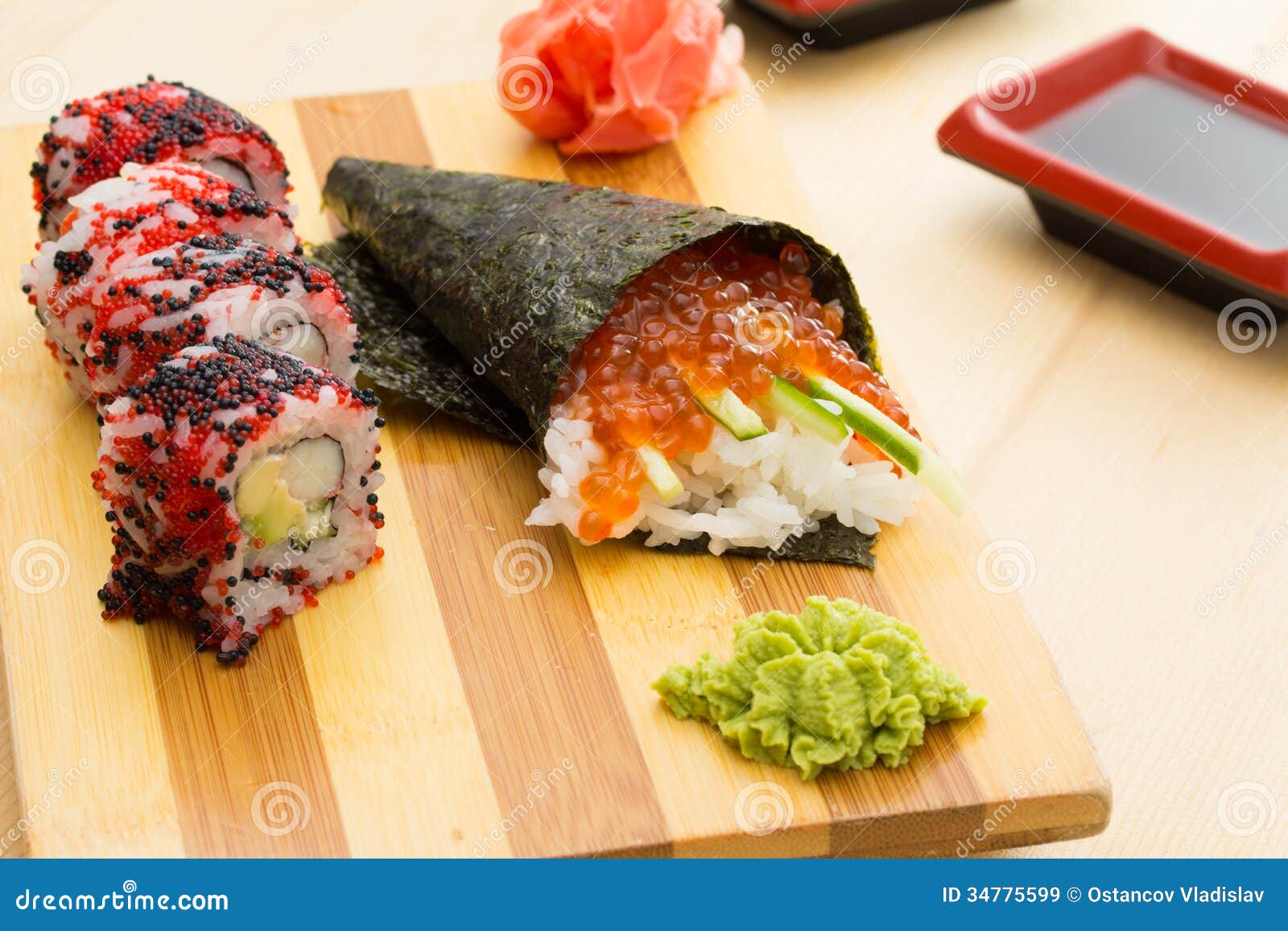 Sushi roll stock image. Image of asia, fresh, chopsticks - 34775599