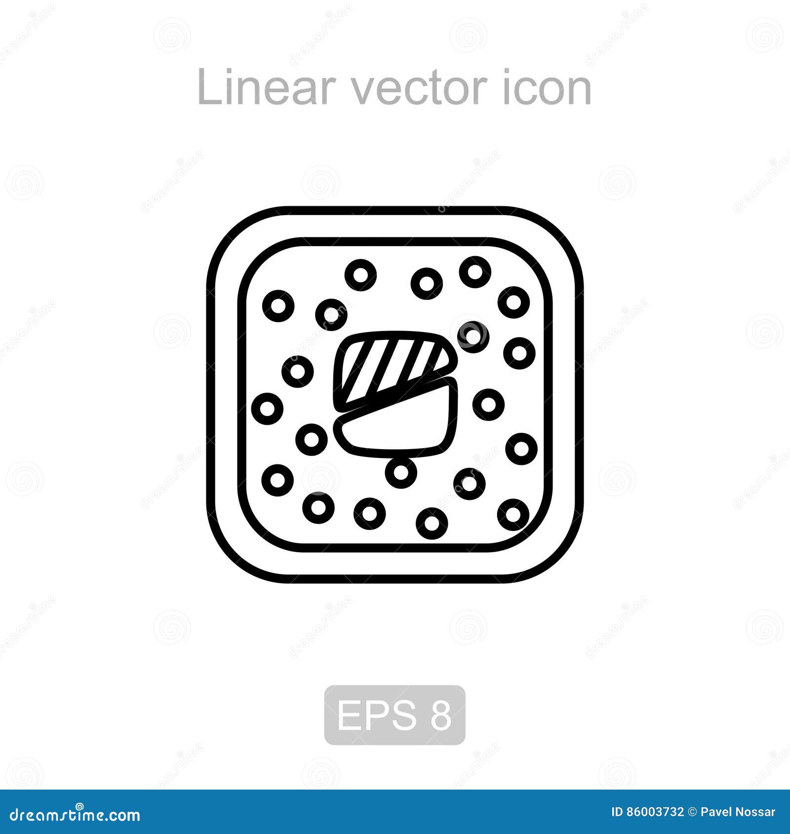 Egg Roll Linear Icon. Modern Outline Egg Roll Logo Concept On Wh Vector ...