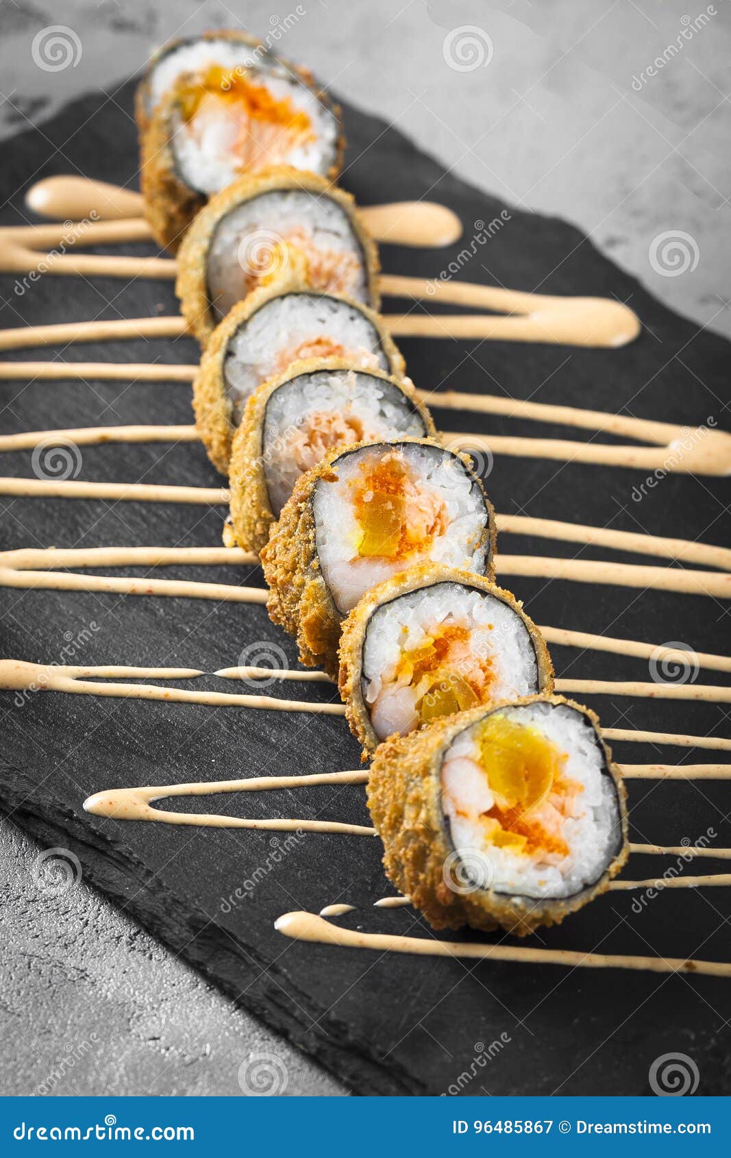 Sushi roll.top view stock image. Image of tasty, traditional - 96485867