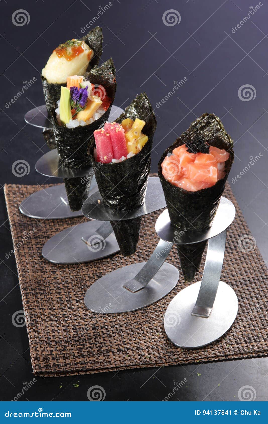 Sushi roll stock image. Image of caviar, rice, dish, plate - 94137841
