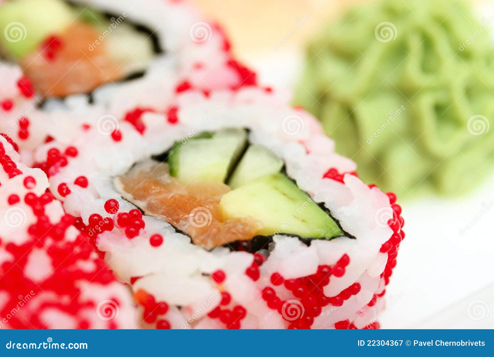 Sushi roll and wasabi stock image. Image of avocado, culinary - 22304367