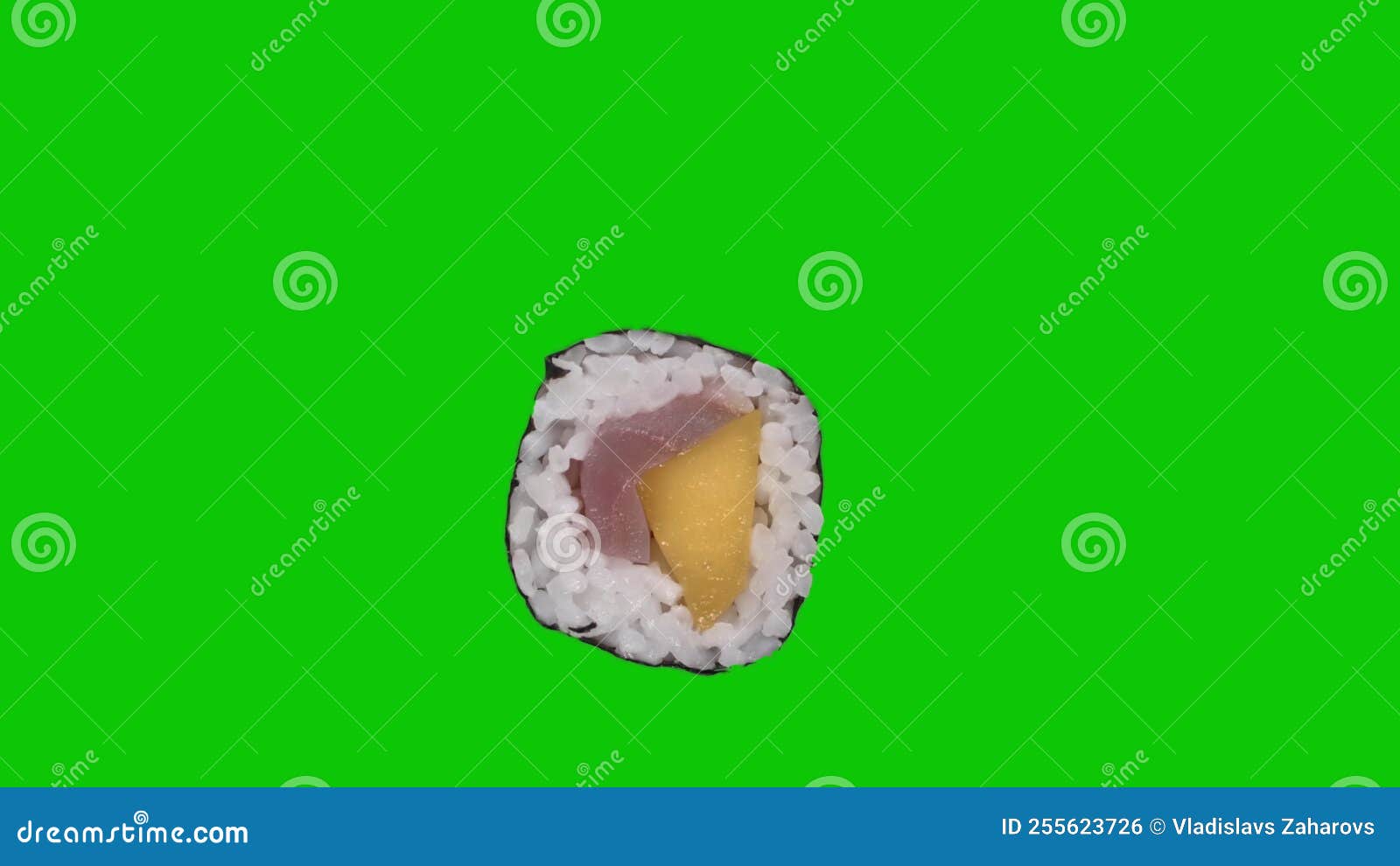 Sushi Rolls on Green Screen the Concept of Inserting an Image into a ...