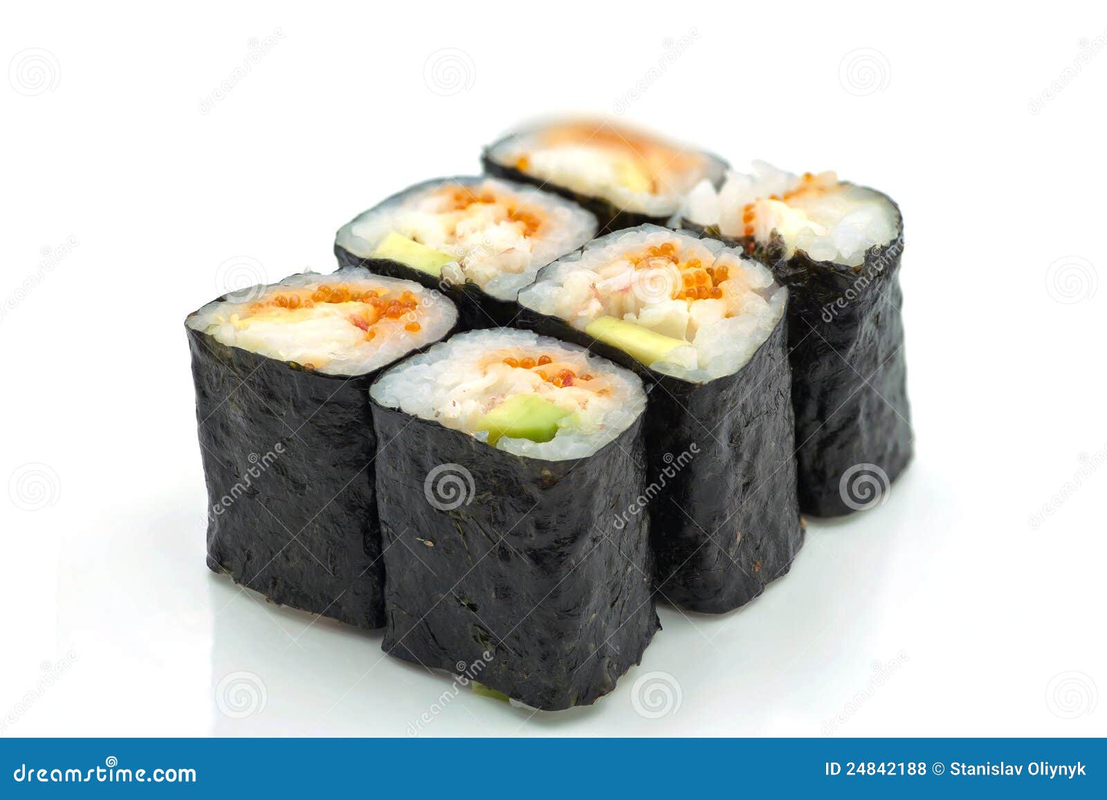 Sushi Rolls with Nori stock photo. Image of view, side - 24842188
