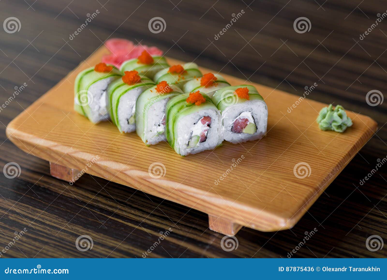 Sushi rolls on the table stock photo. Image of rice, oriental - 87875436