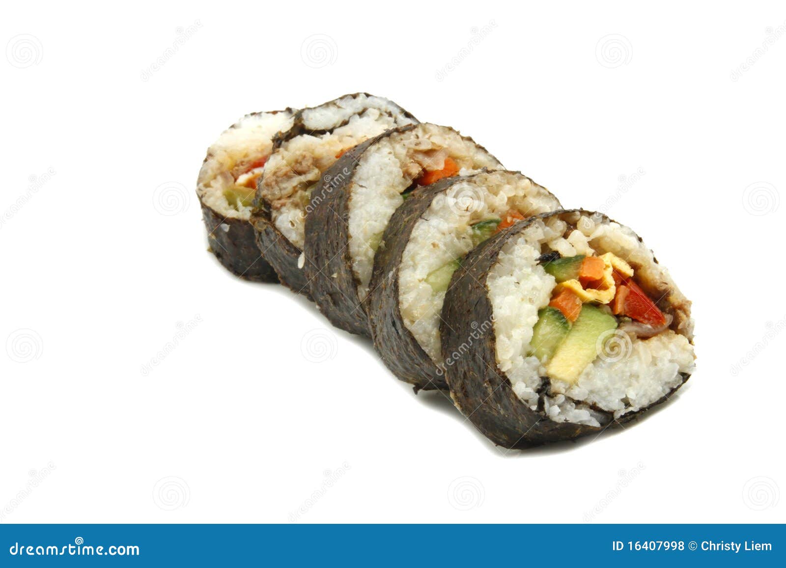 Sushi in row stock photo. Image of gourmet, flavor, good - 16407998