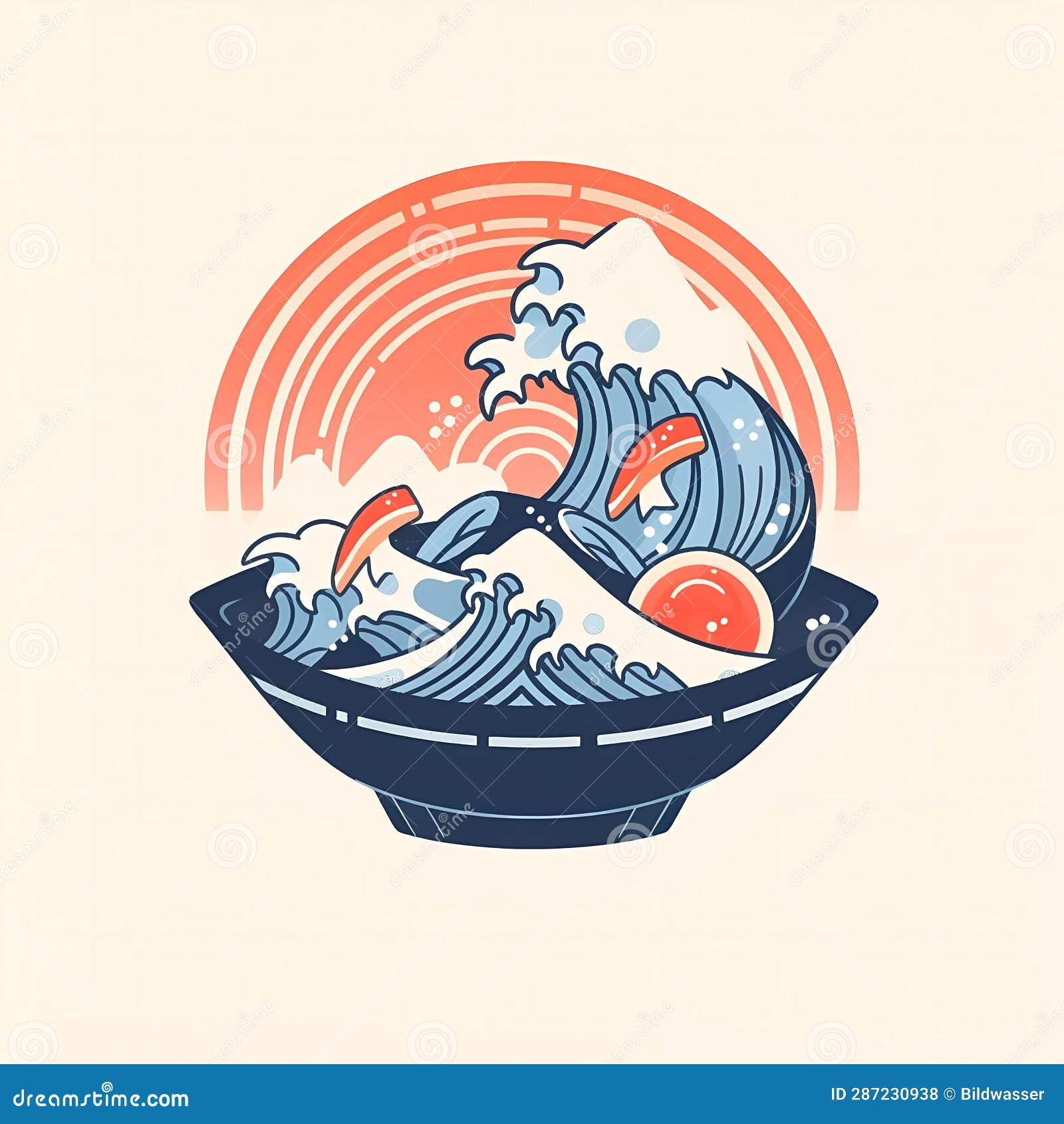 Sushi Sashimi Restaurant Logo Design Icon. Generative Ai Design Stock ...