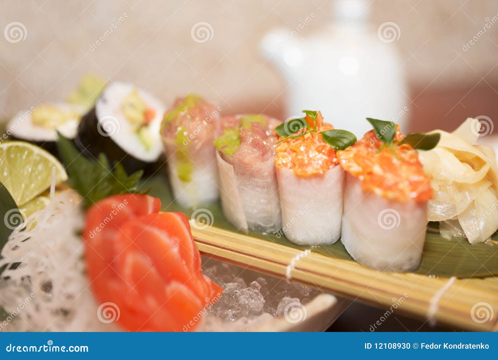 Sushi set stock photo. Image of expensive, healthy, plate - 12108930