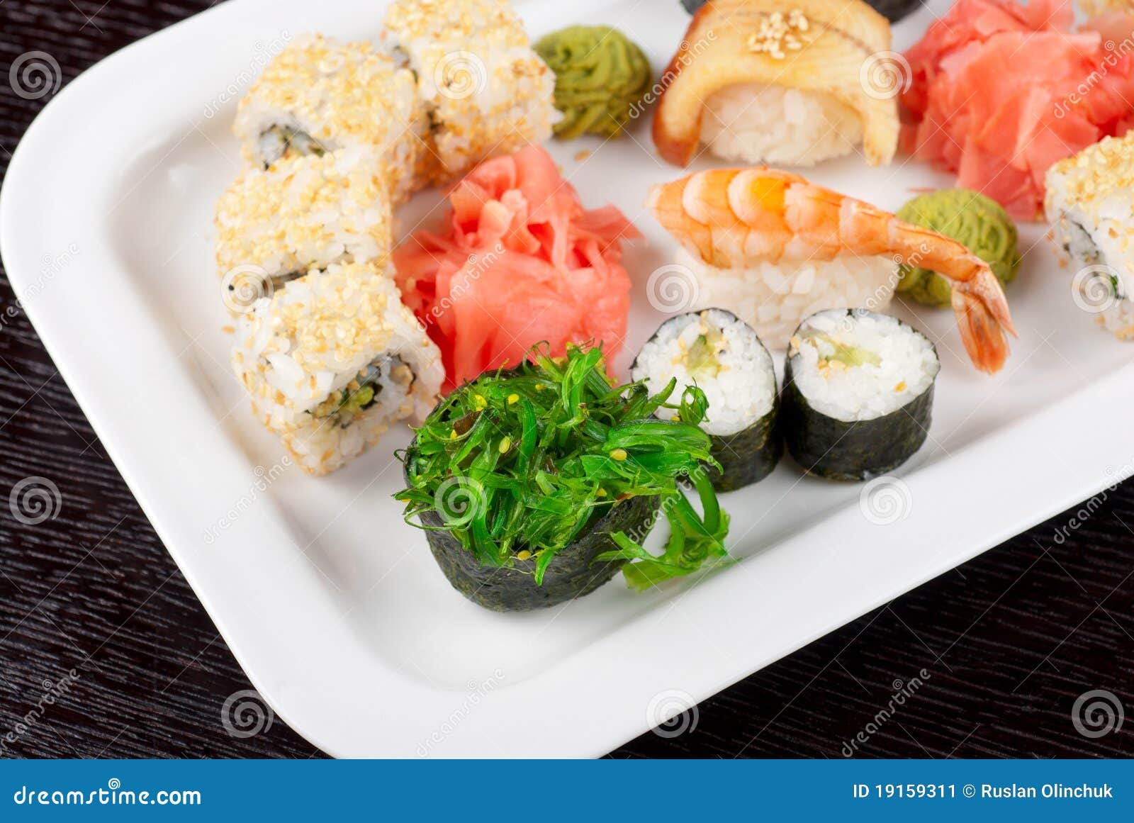 Sushi set stock image. Image of gourmet, asian, oriental - 19159311