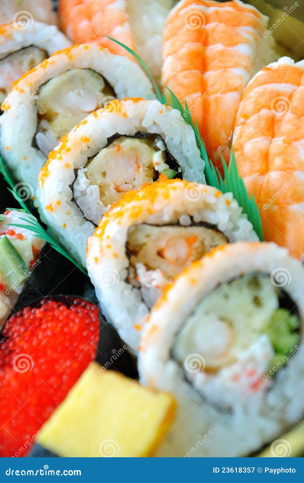 Sushi set stock image. Image of japanese, black, rice - 23618357