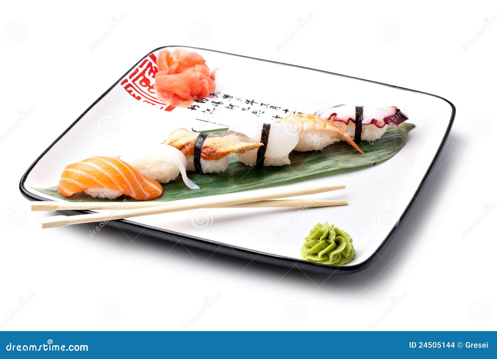 Sushi set stock photo. Image of isolated, dish, gourmet - 24505144