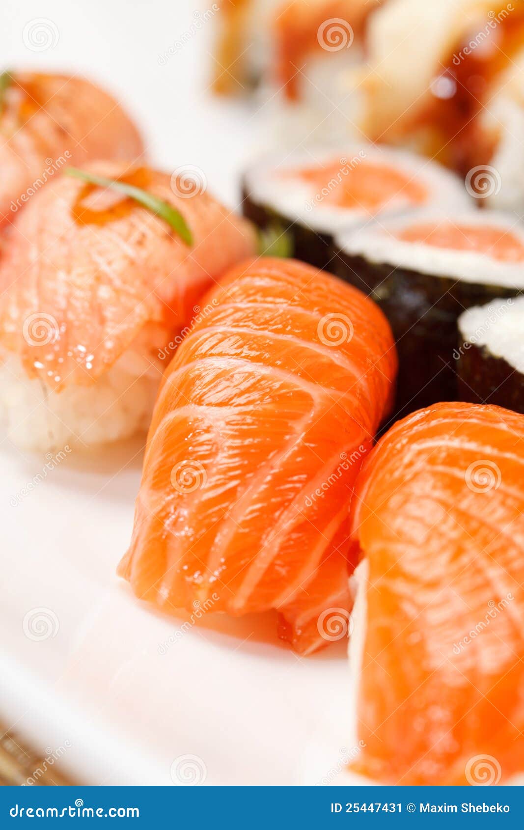 Sushi set stock image. Image of asian, assorted, seafood - 25447431