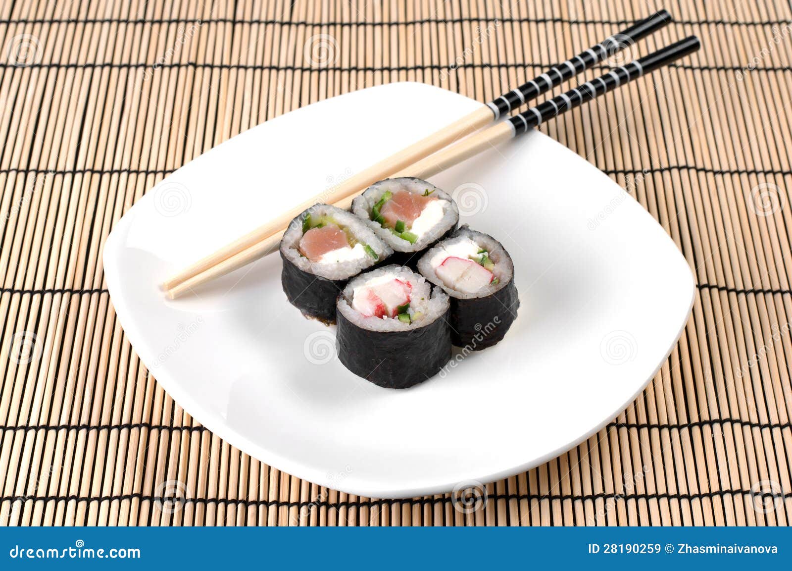 Sushi set stock image. Image of plate, culture, japan - 28190259