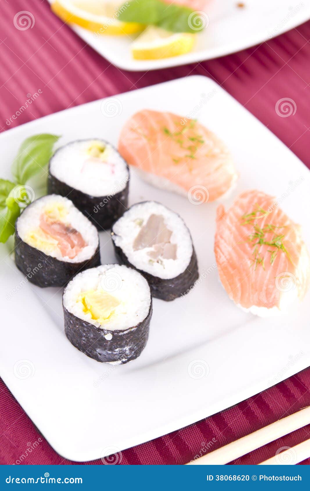 Sushi set stock photo. Image of white, rice, sushi, fresh - 38068620